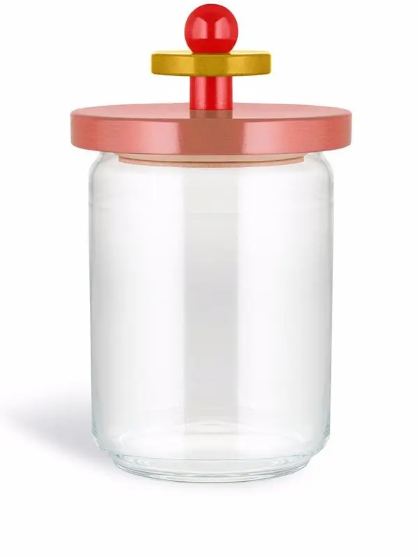 ALESSI 100 Values Collection Glass Jar - Red