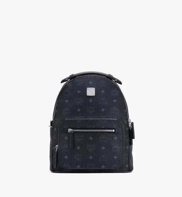 Mcm Stark Backpack In Visetos Monogram Canvas - Black