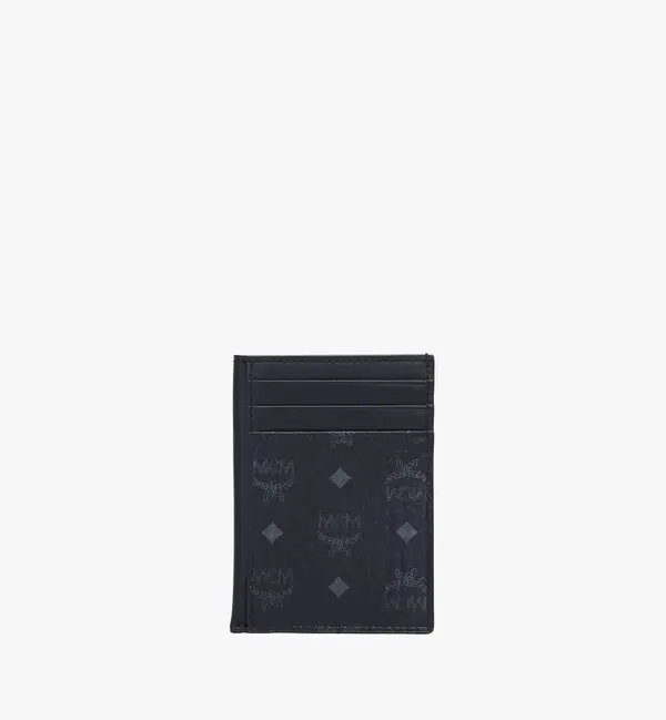 Mcm Card Case In Visetos Original - Black