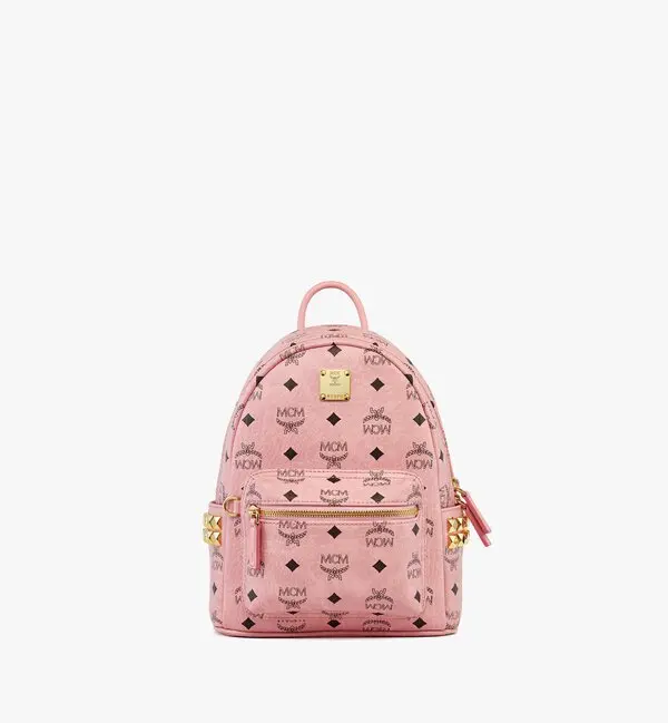 Mcm Stark Side Studs Backpack - Soft Pink