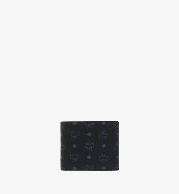Mcm Bifold Wallet In Visetos Original - Black