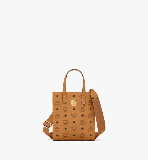 Mcm Visetos Aren Tote - Cognac