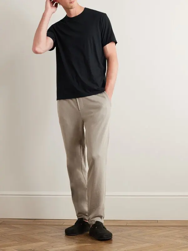JAMES PERSE Luxe Lotus Slim-fit Cotton-jersey T-shirt - Black