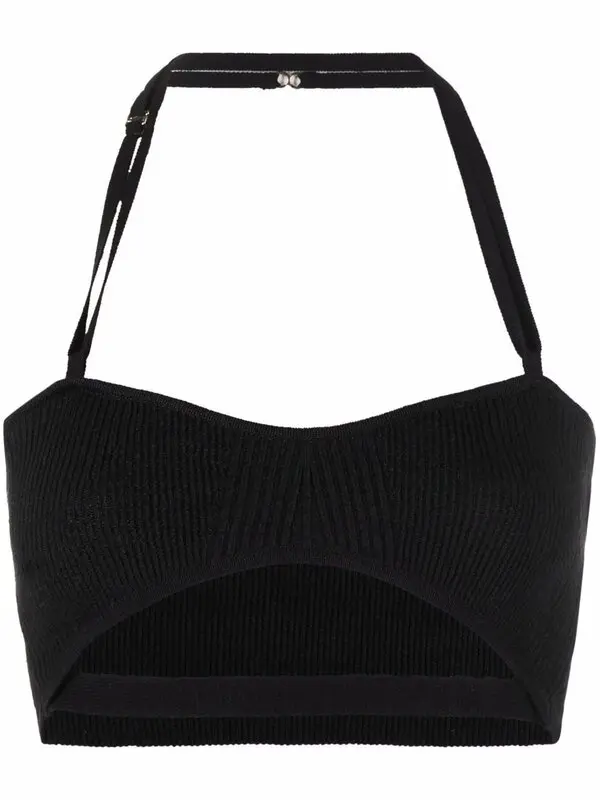 Jacquemus Ribbed-knit Crop Top