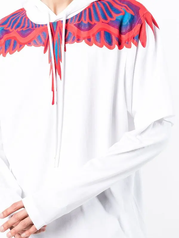 COUNTY OF MILAN Marcelo Burlon Feather-print Hoodie