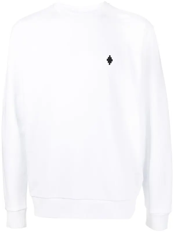 COUNTY OF MILAN Marcelo Burlon Embroidered Cotton Sweatshirt - White