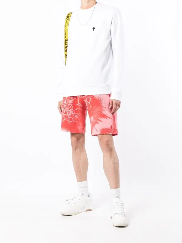 COUNTY OF MILAN Marcelo Burlon Embroidered Cotton Sweatshirt - White