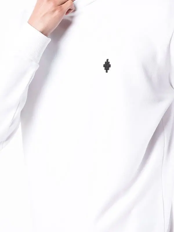 COUNTY OF MILAN Marcelo Burlon Embroidered Cotton Sweatshirt - White