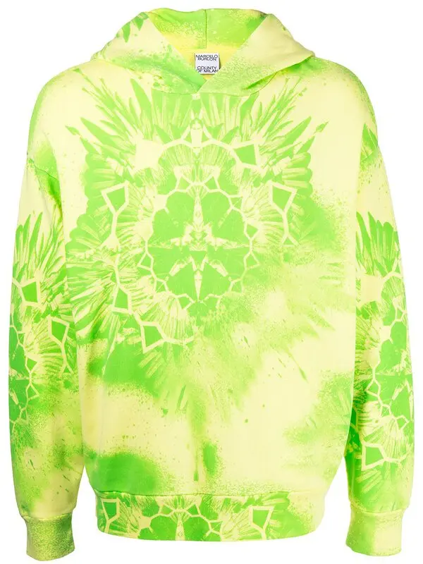 COUNTY OF MILAN Marcelo Burlon Tie-dye Cotton Hoodie