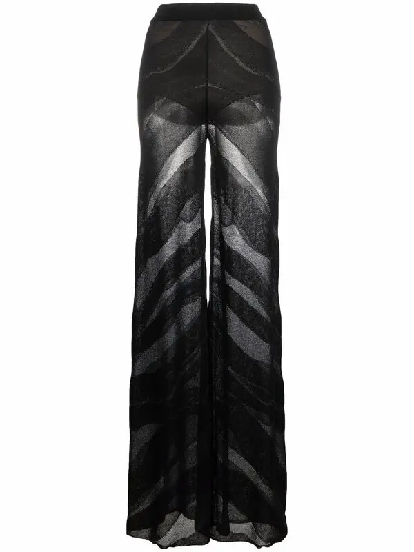Just Cavalli Chevron-pattern Palazzo Pants