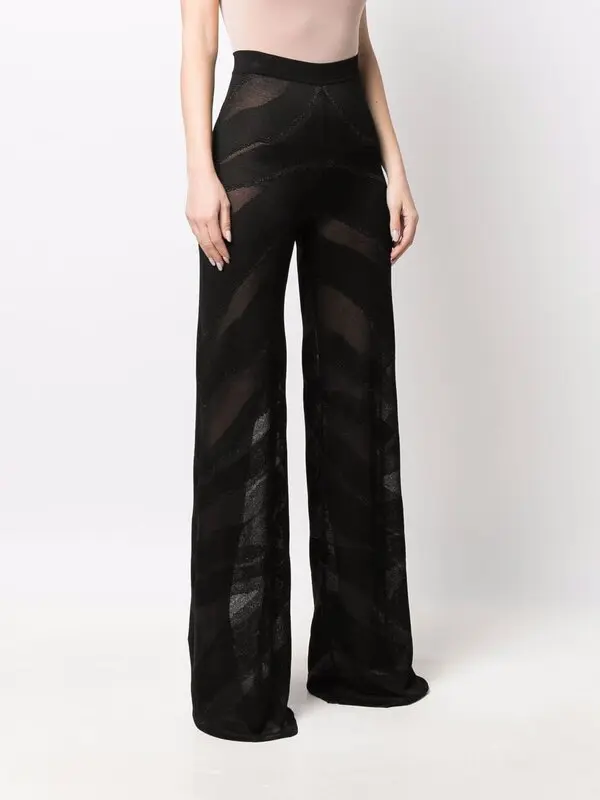 Just Cavalli Chevron-pattern Palazzo Pants