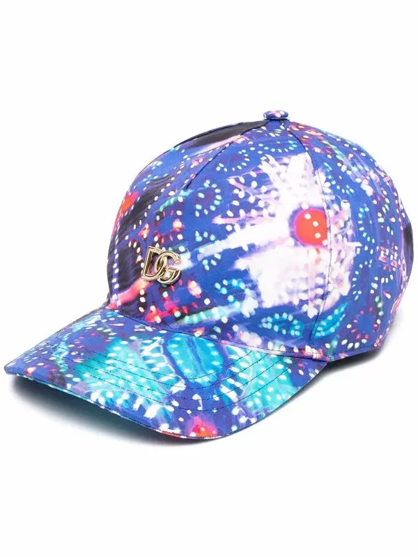 Dolce & Gabbana Abstract-print Cap - Blue