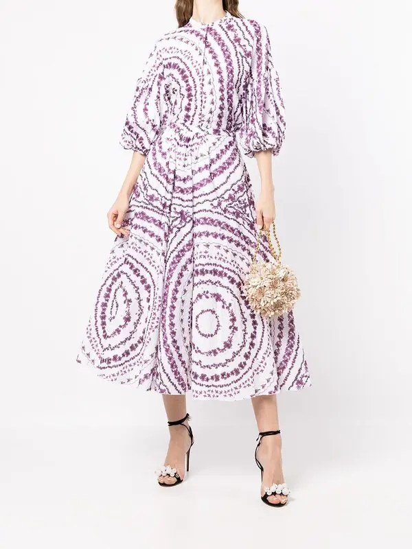 Giambattista Valli Floral-print Balloon-sleeves Blouse