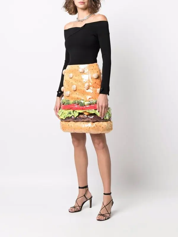 Moschino Sequin-embellished Hamburger Skirt