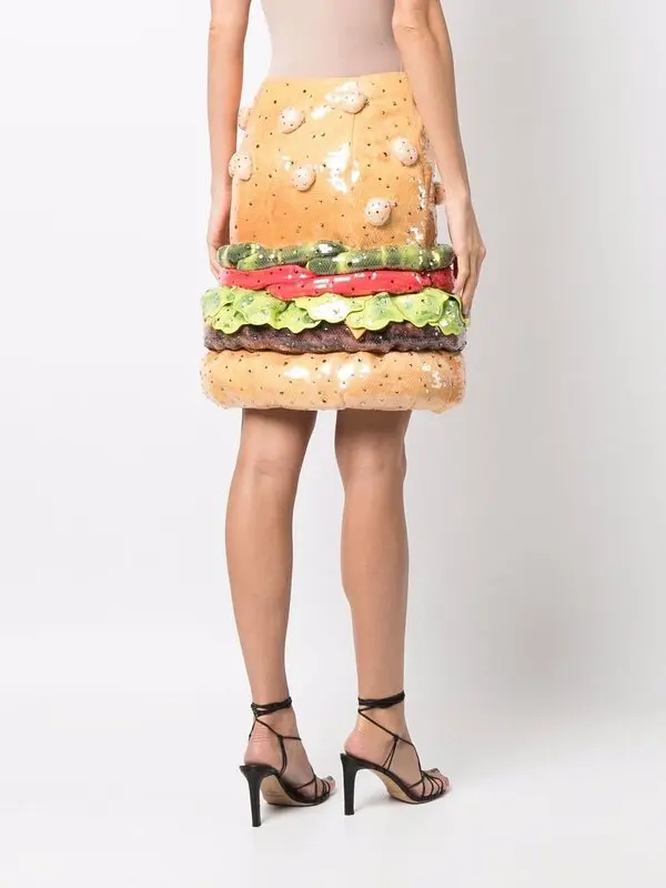 Moschino Sequin-embellished Hamburger Skirt