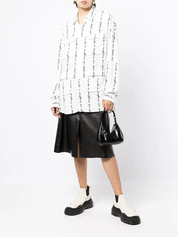 PORTS V Graphic-print Multi-pocket Shirt - White