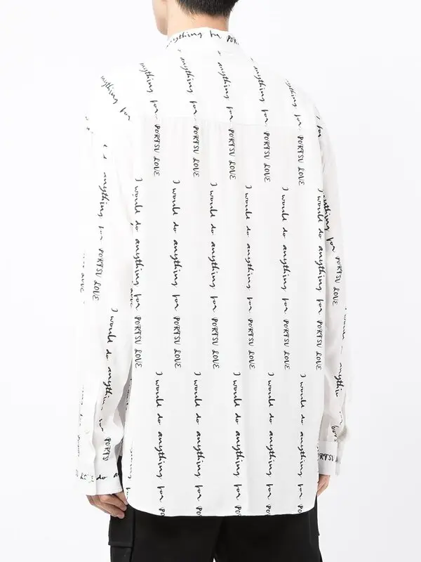 PORTS V Graphic-print Multi-pocket Shirt - White
