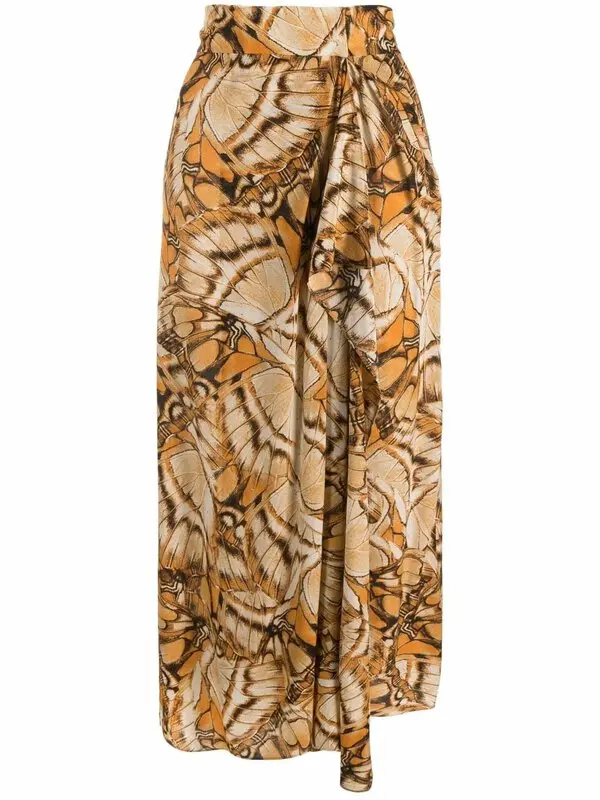 Alberta Ferretti Butterfly-print Skirt