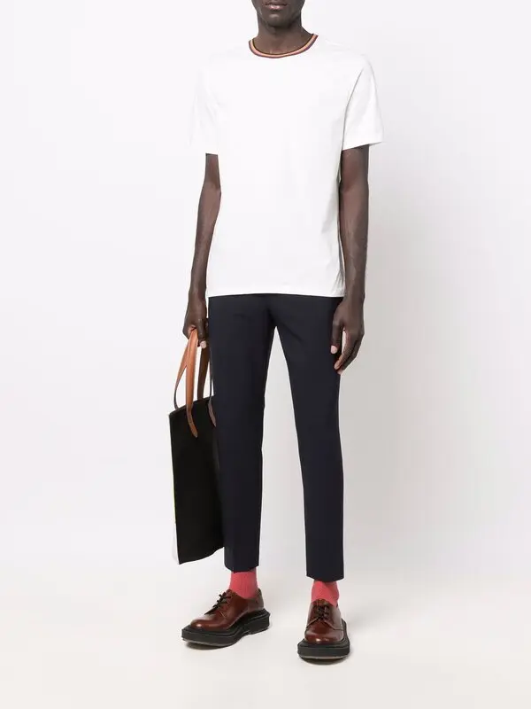 Paul Smith Contrast-trim T-shirt - White