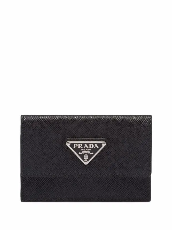 Prada Triangle-logo Saffiano Leather Card Holder