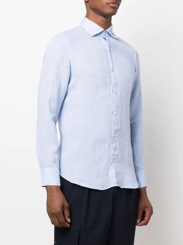 FINAMORE 1925 Long-sleeve Linen Shirt