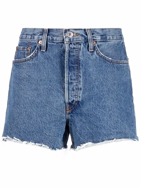 RE/DONE 90s High-waist Denim Shorts - Blue