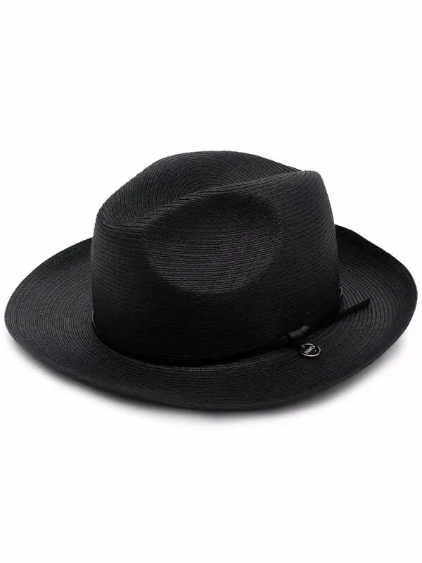 FILIPPO CATARZI Woven Paper-blend Sun Hat - Black