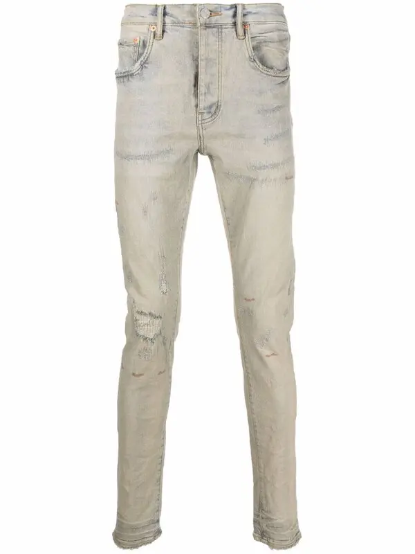 PURPLE BRAND Distressed Skinny Jeans - Blue