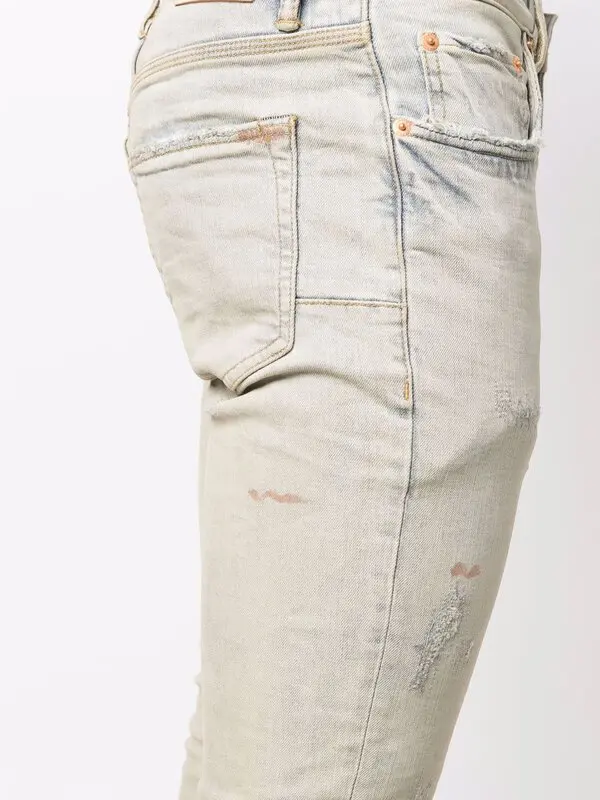 PURPLE BRAND Distressed Skinny Jeans - Blue