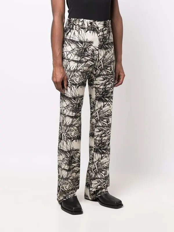 Amiri Graphic-print Flared Trousers