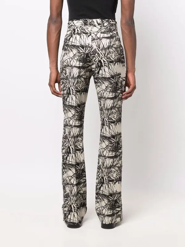 Amiri Graphic-print Flared Trousers