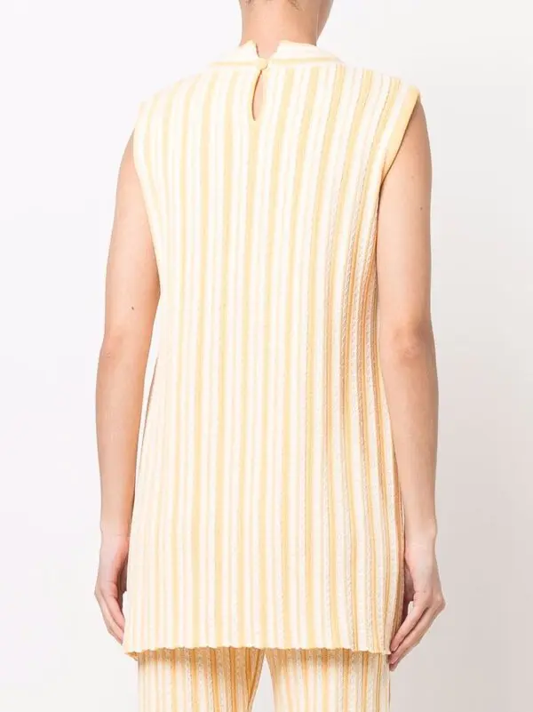 JIL SANDER Rib-knit Sleeveless Top - Yellow