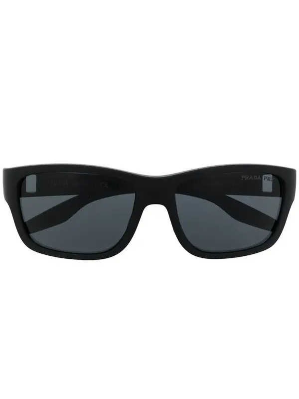 Prada Linea Rossa Rectangle-frame Sunglasses - Black