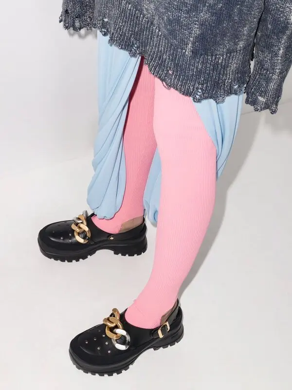 Stella McCartney Falabella Trace Clogs With Chain Detail
