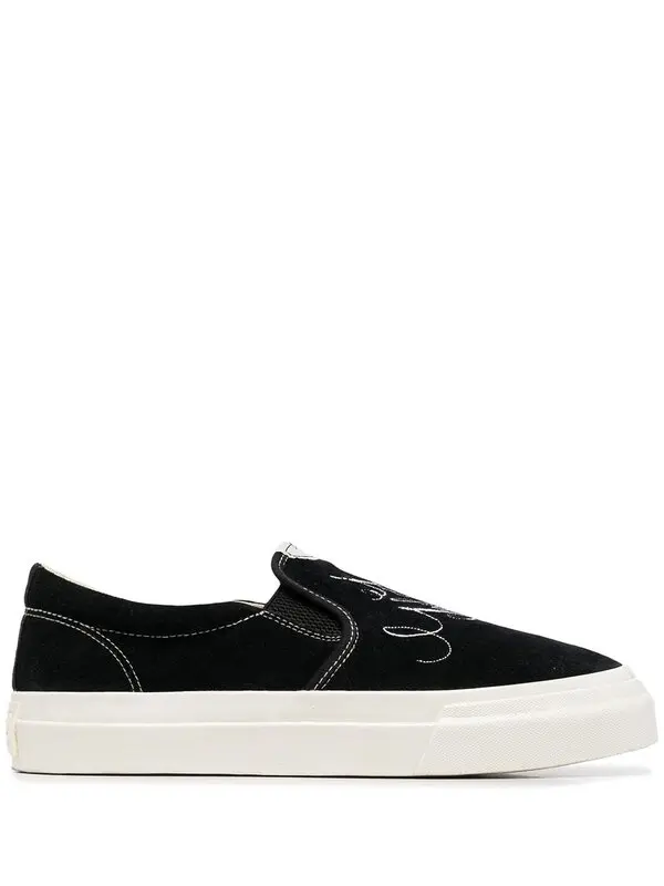 Junya Watanabe Slogan-embroidered Slip-on Sneakers