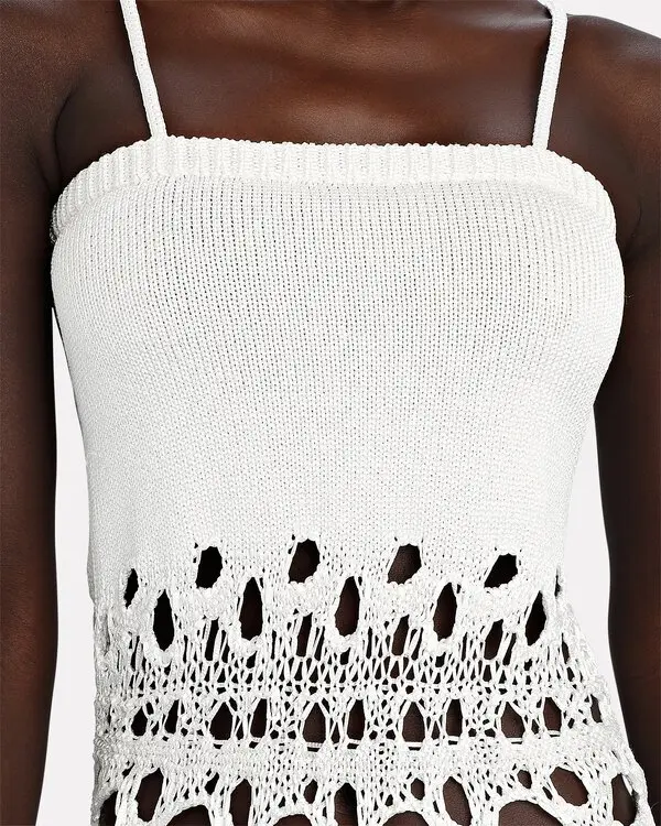 Christopher Esber Crochet Torso Knit Pleated Maxi Dress - White |  Editorialist
