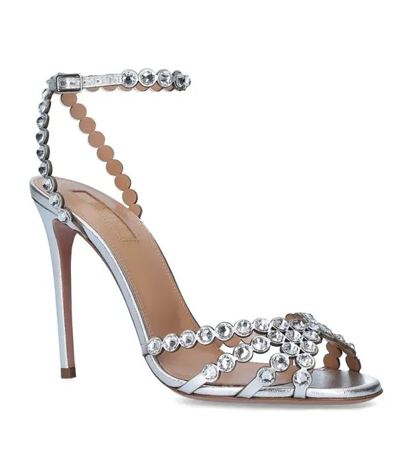 AQUAZZURA Tequila Sandals 105 - Silver