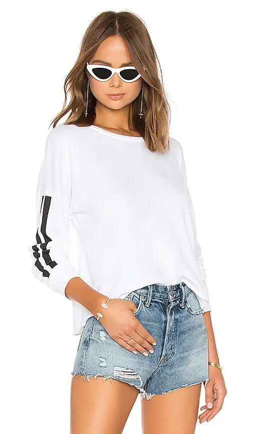 Michael Lauren Keegan Crop Tee - White