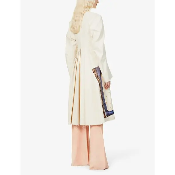 Sportmax Manisa Patchwork-appliqué Cotton Coat