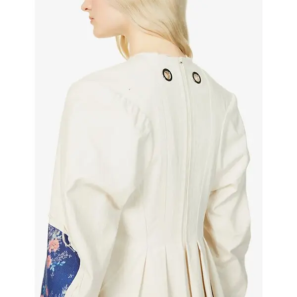 Sportmax Manisa Patchwork-appliqué Cotton Coat