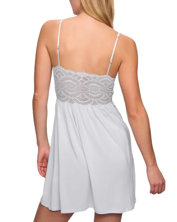 Eberjey Mariana Tencel Modal Lace Chemise - Ice Blue