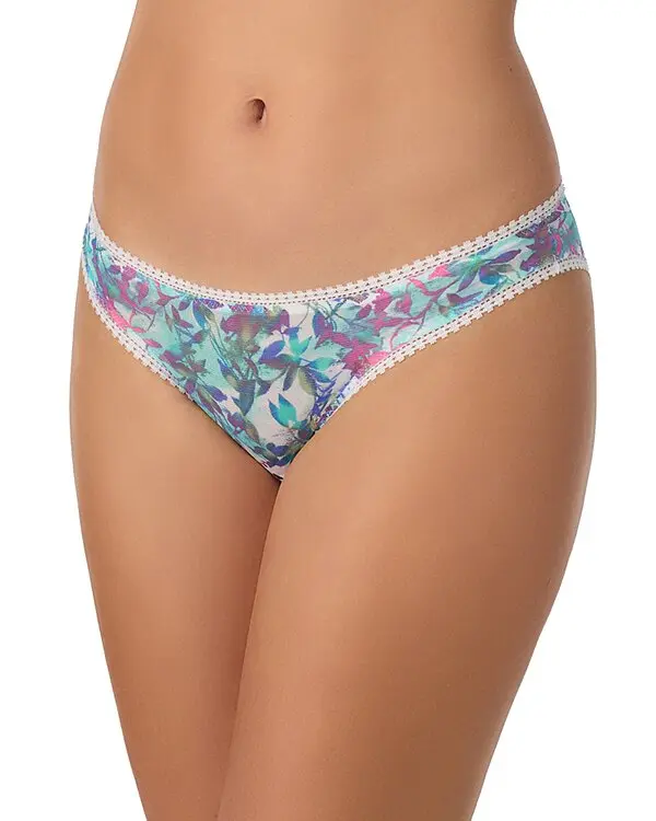 ON GOSSAMER Mesh Hip Bikini - Shadow Floral