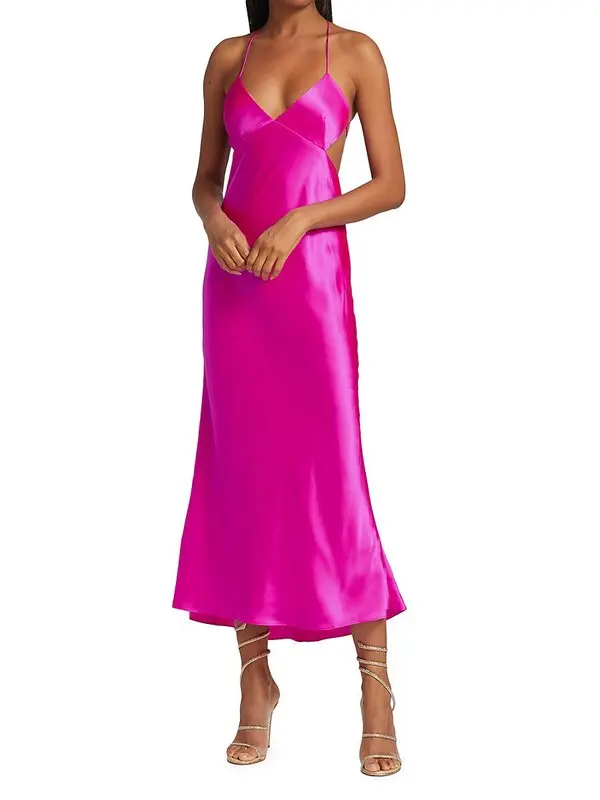 THE SEI Silk Bias-cut Slipdress Size