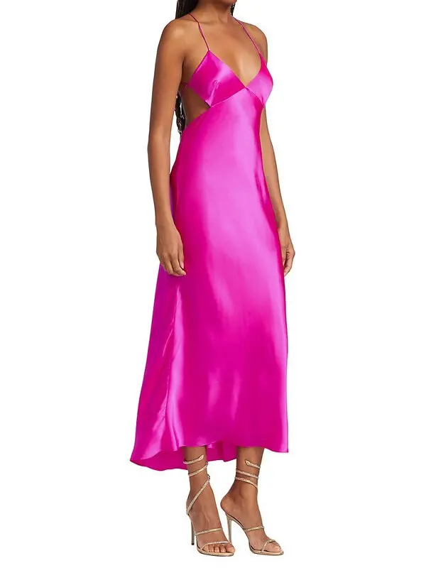 THE SEI Silk Bias-cut Slipdress Size