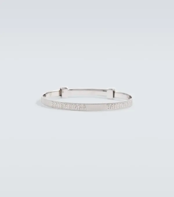 Balenciaga Logo Bracelet - Silver | Editorialist