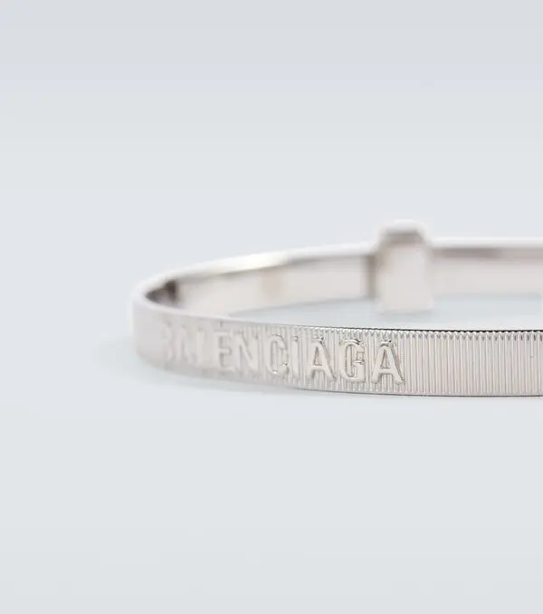 Balenciaga Logo Bracelet - Silver | Editorialist