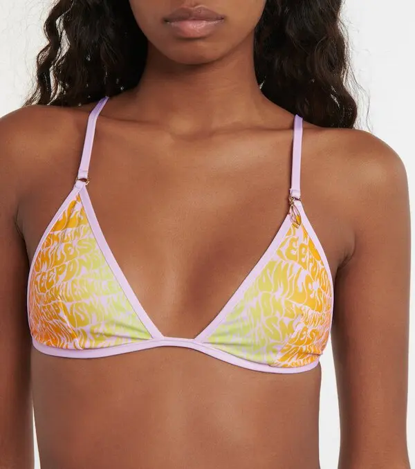 Stella McCartney Printed Triangle Bikini Top