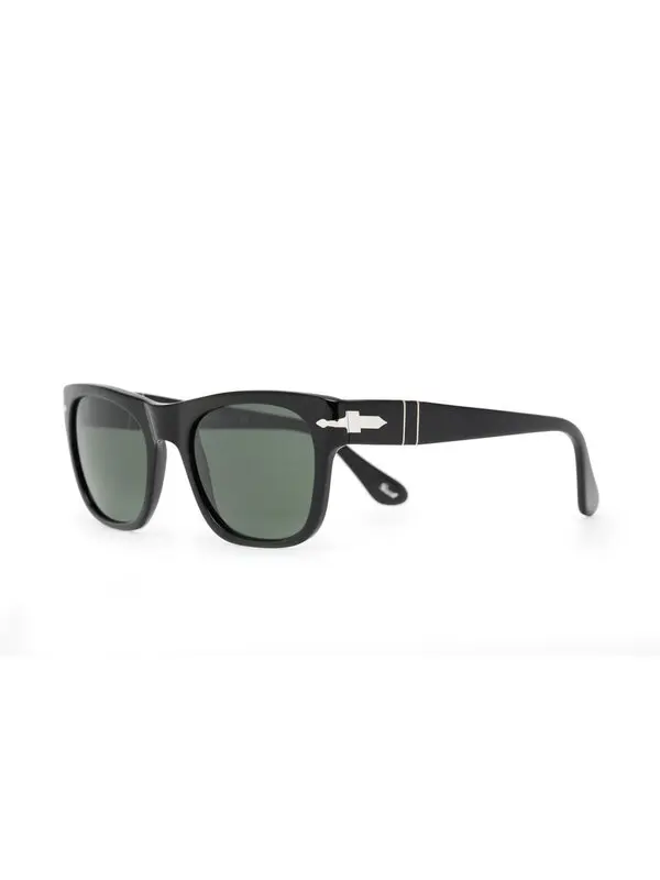 Persol Polished-effect Square-frame Sunglasses - Black