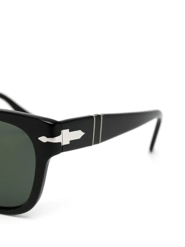 Persol Polished-effect Square-frame Sunglasses - Black