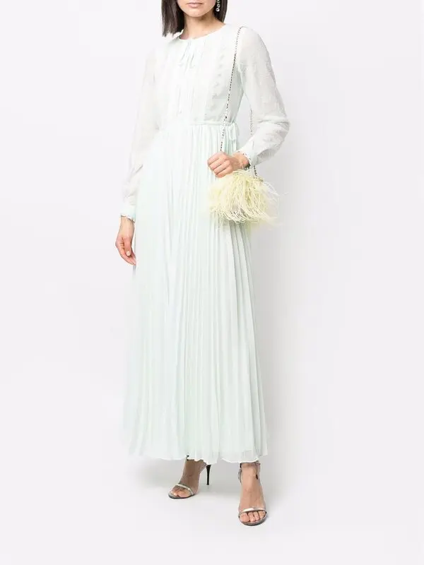 SELF-PORTRAIT Lace-trim Maxi Dress